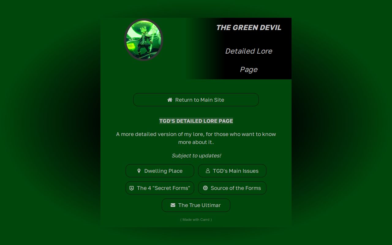 TGD's Detailed Lore